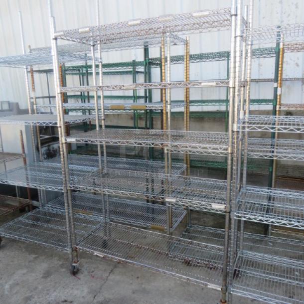 One Metro Shelf With 5 Shelves On Casters. | #0005