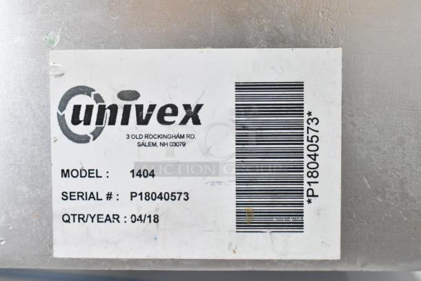 2018 Univex 1404 Metal Countertop Manual 4 | #0065