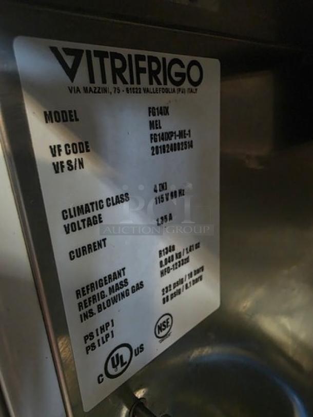 Vitrifrigo Fg14ix Milk Cooler For Two 1-gal | #0083